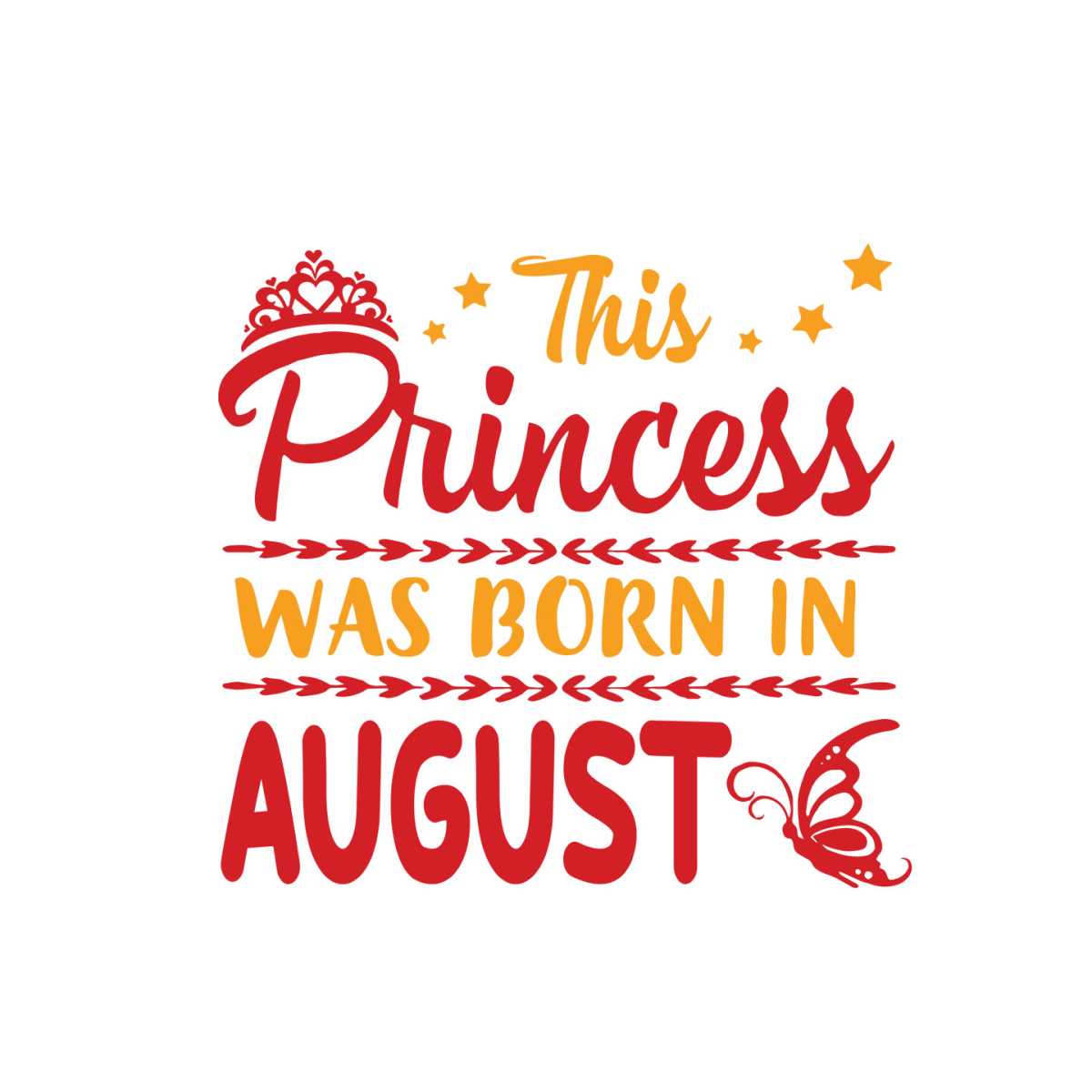 This Princess Was Born In August Svg, Birthday Svg, August P | Inspire ...