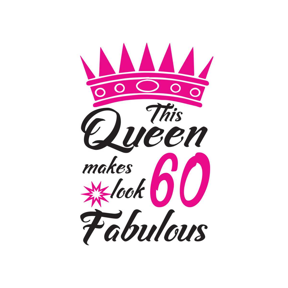 This Queen Makes 60 Look Fabulous Svg, Birthday Svg, Queen S | Inspire ...