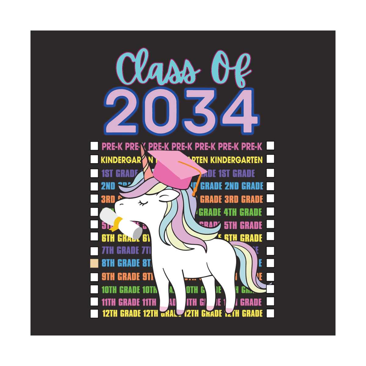 Class Of 2034 Svg, Senior Svg, Unicorn Svg, Class Of 2034, U | Inspire ...