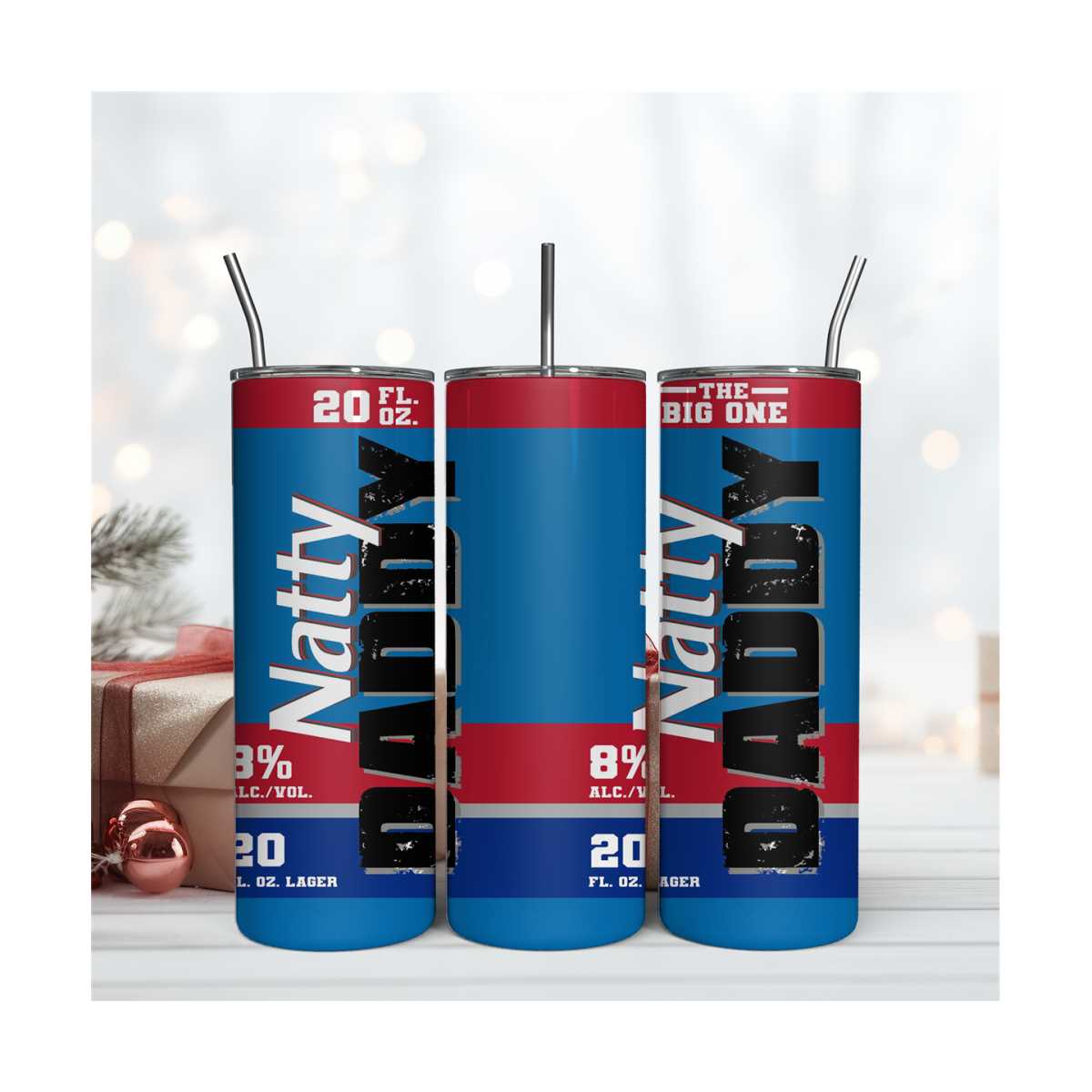 Natty Daddy Brand 20Oz Tumbler Wrap Sublimation Design, Beer | Inspire ...