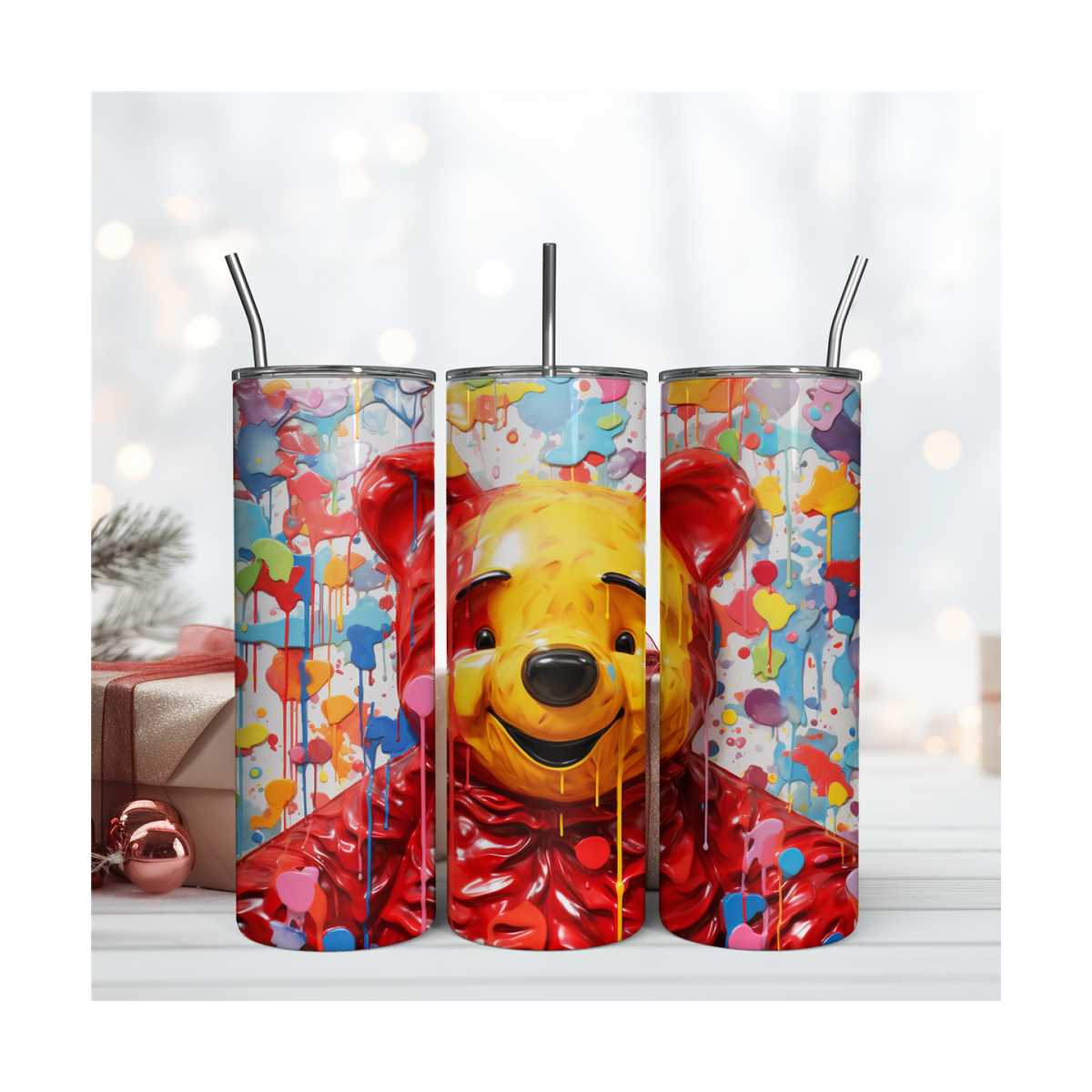 3D Inflated Winnie The Pooh Tumbler Design, The Pooh Skinny - Inspire ...