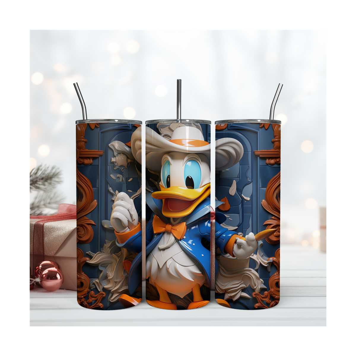 3D Donald Duck Design Vintage, Disney Donald Wrap, Skinny 20 | Inspire ...