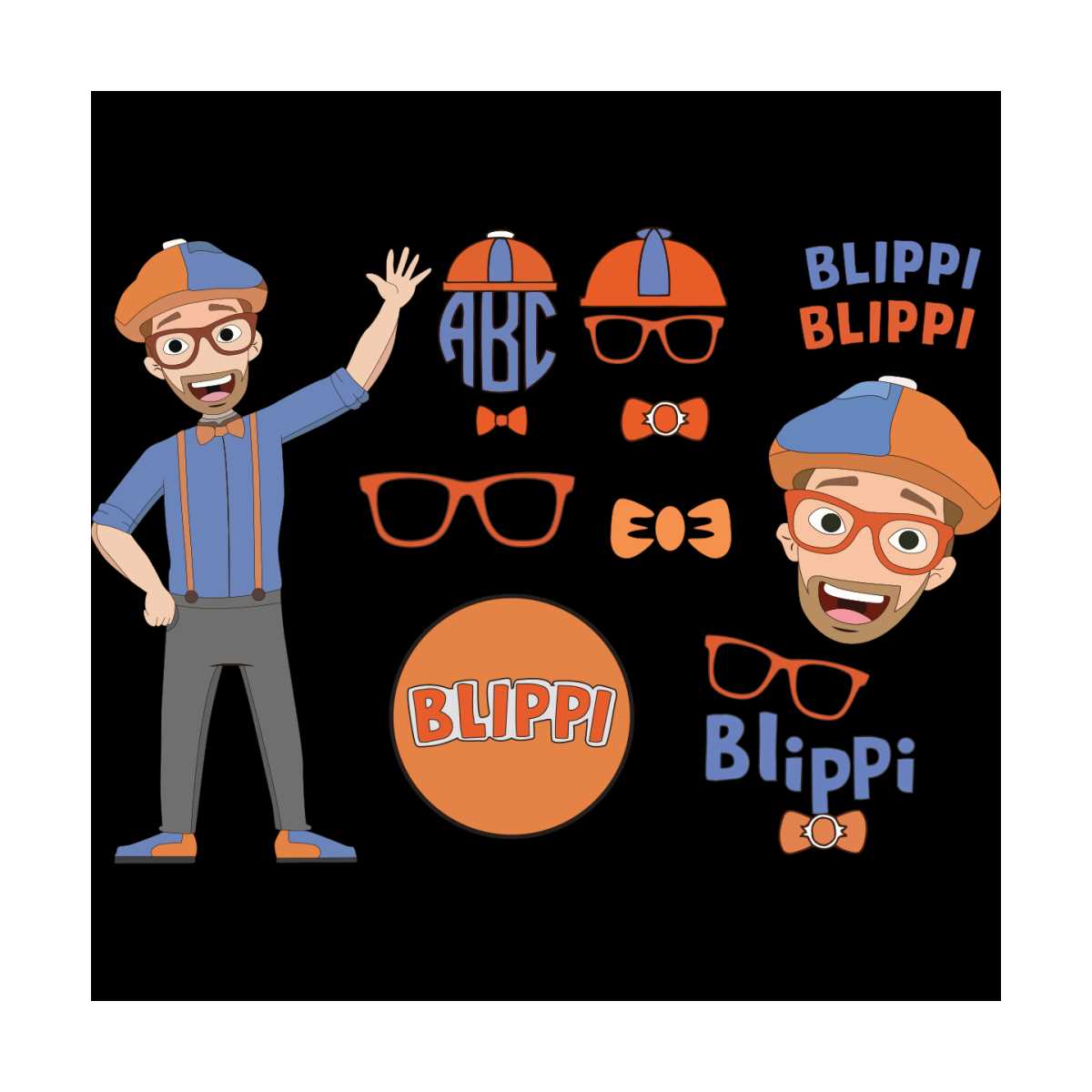 blippi glasses svg - Inspire Uplift