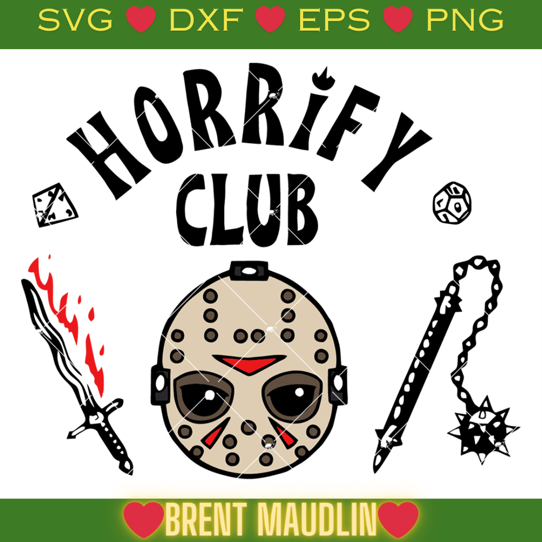 Horrify Club Jason Voorhees Svg, Hell Devil Fire Svg | Inspire Uplift