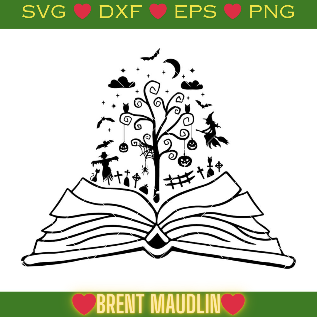 Scary Book Svg, Halloween Book Svg, Spooky Book Svg, Book | Inspire Uplift
