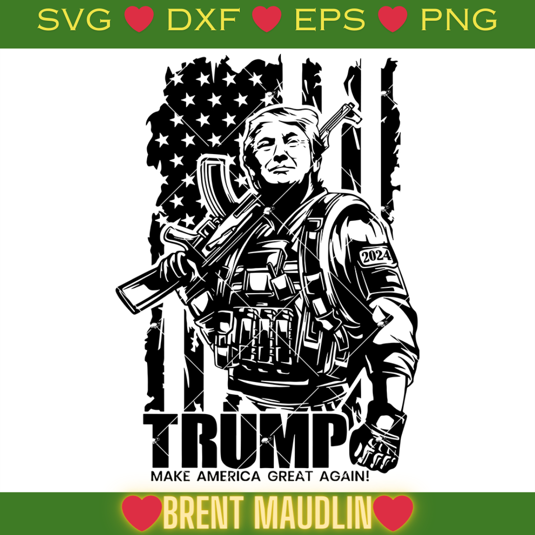 Trump Soldier American Distressed Flag Svg, Trump 2024 Svg - Inspire Uplift