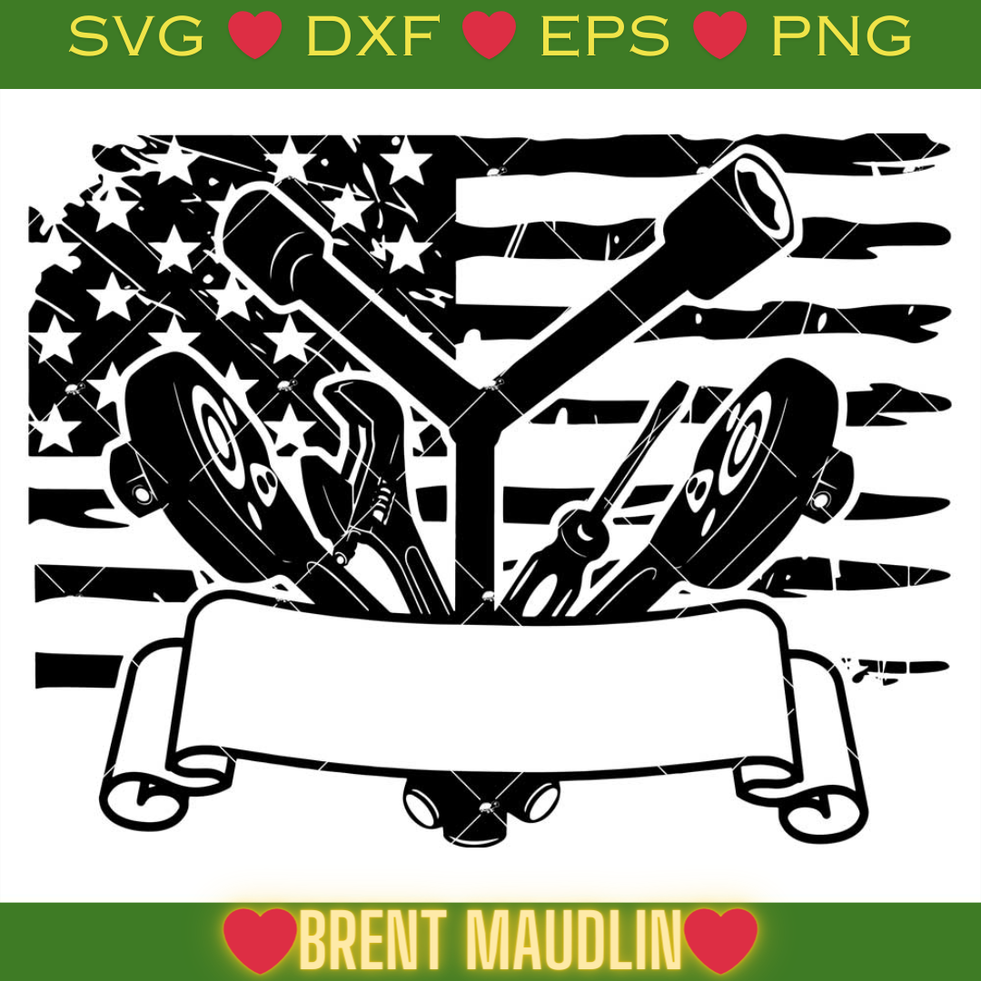 US Flag Mechanic Svg, US Mechanic Logo Svg, Mechanic Dad | Inspire Uplift