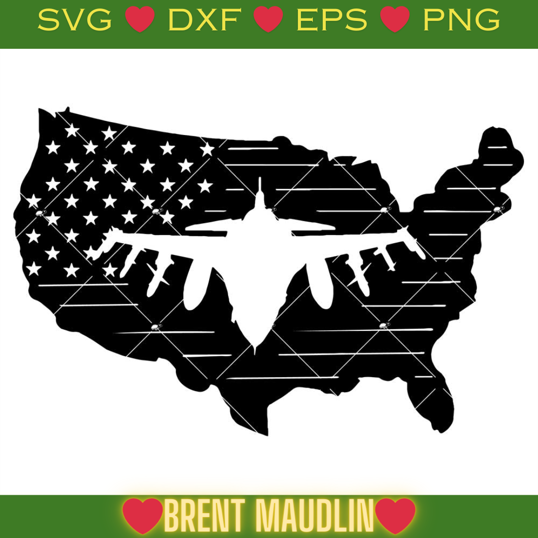 USA War Plane Flag Svg, American Flag Svg, Air Force Svg | Inspire Uplift