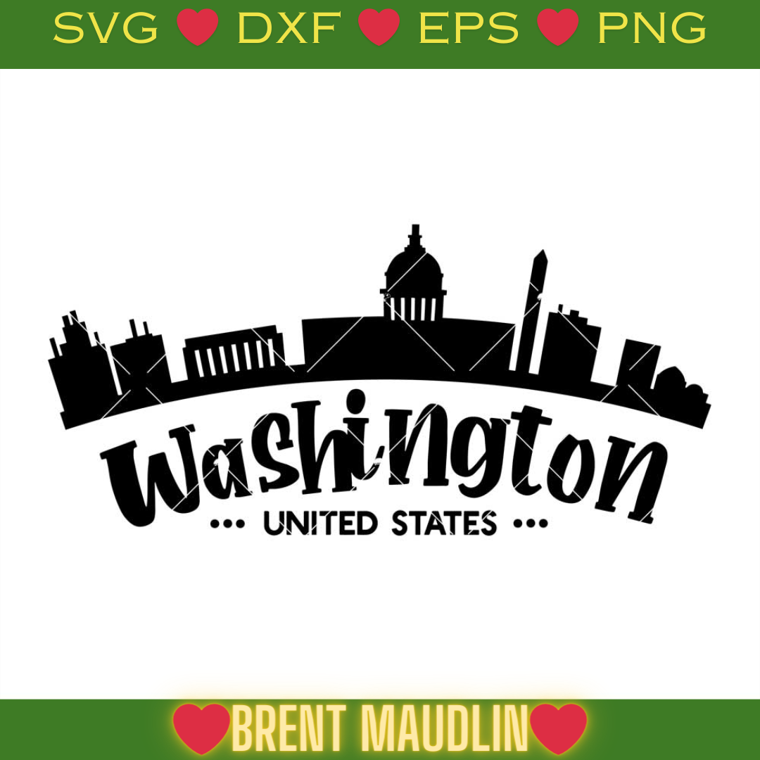 Washington Skyline USA Svg, Washington Svg, USA Svg, Patriot | Inspire ...