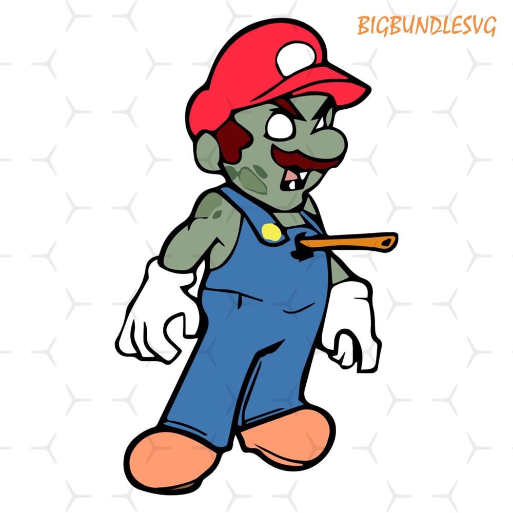 Horror Zombie Super Mario SVG, Super Mario Halloween SVG, Ma | Inspire ...