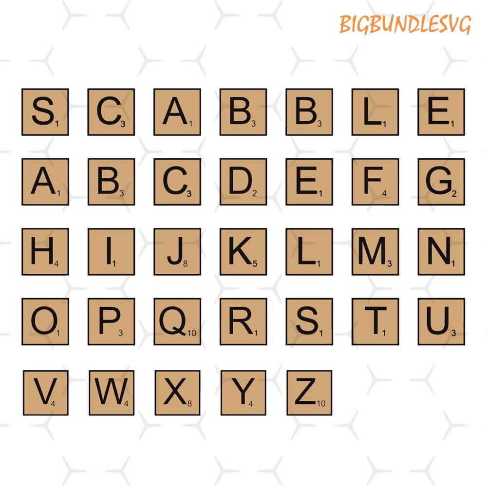 SCRABBLE TILES SVG Files, Scrabble Tiles Clipart, Scrabble T | Inspire ...