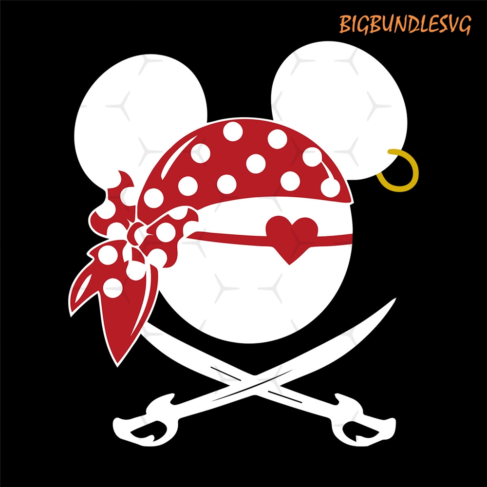 Disney Pirate Minnie Mouse Head SVG | Inspire Uplift