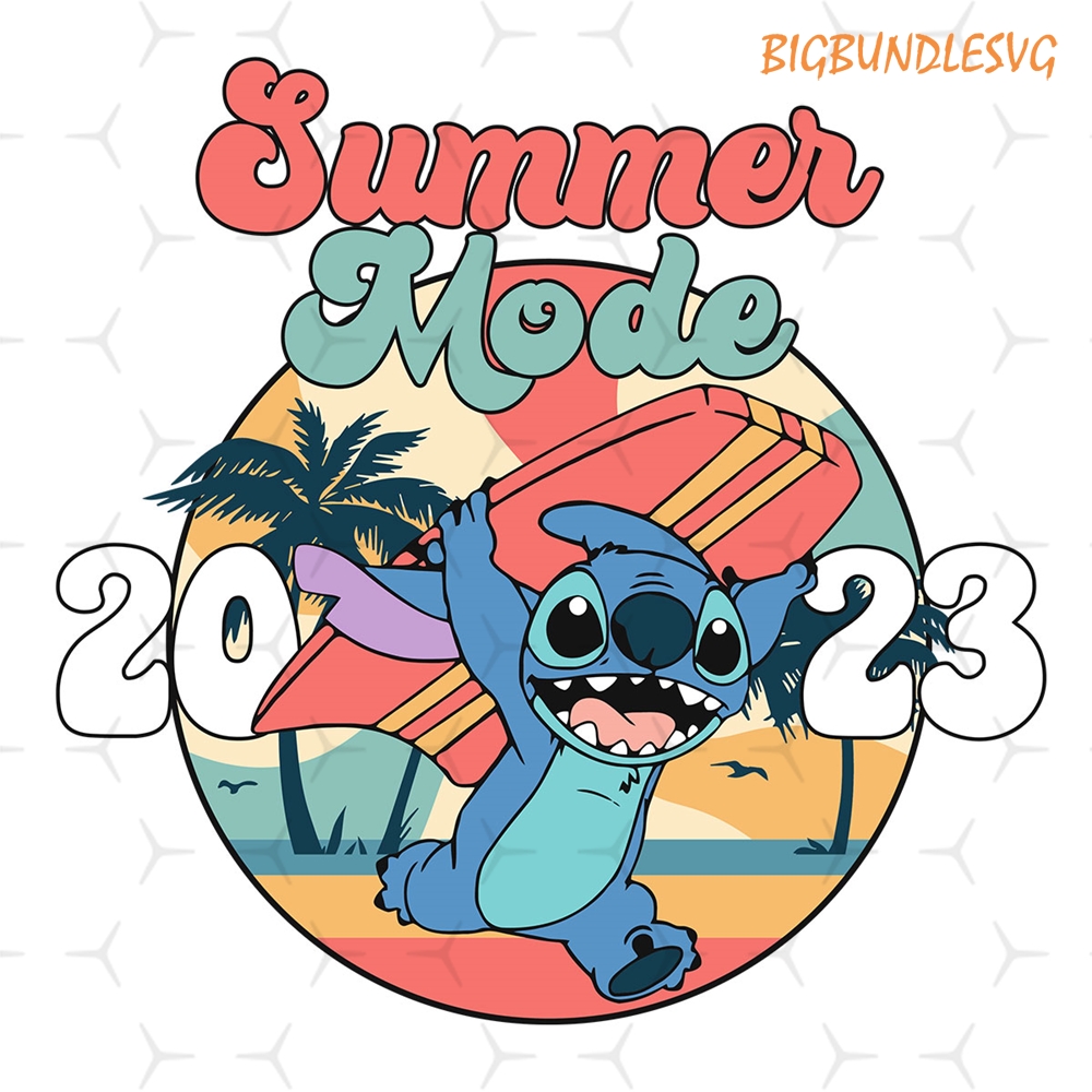 Disney Stitch Summer Vacation Mode SVG | Inspire Uplift