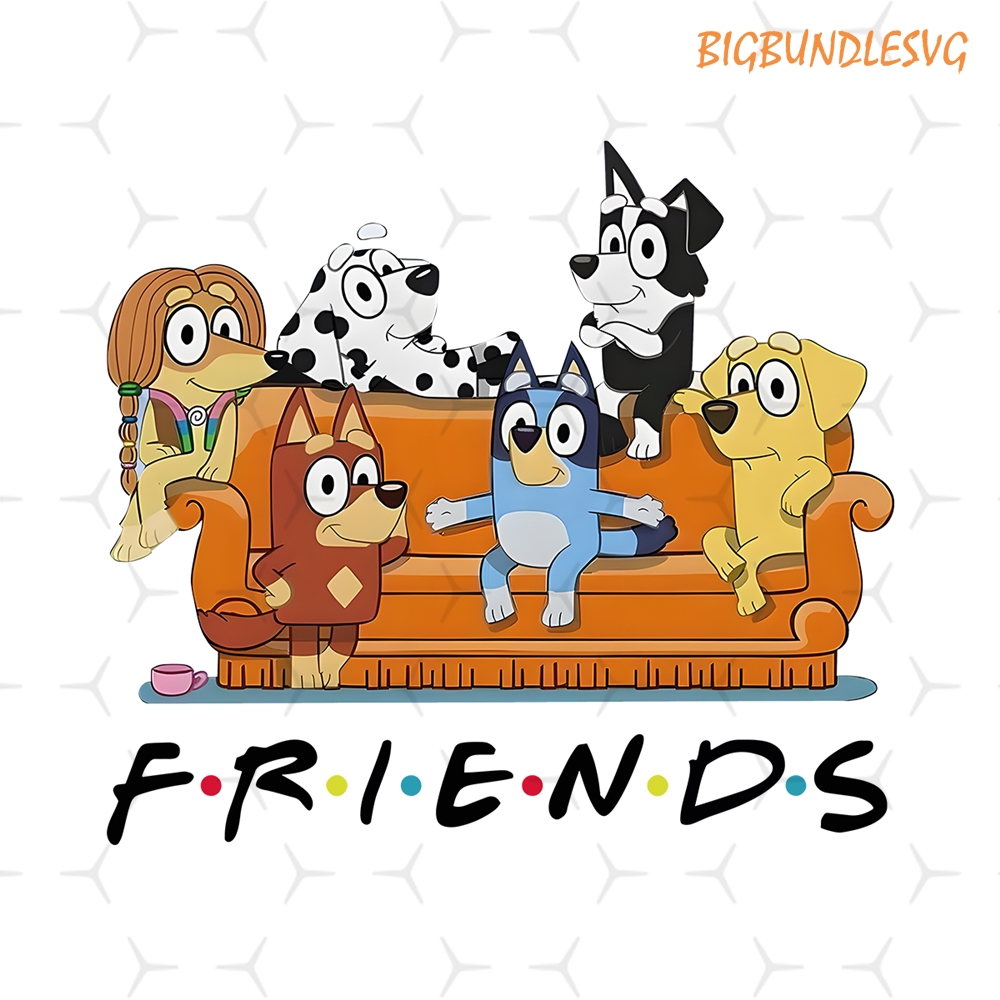 Bluey Friends Sofa PNG | Inspire Uplift