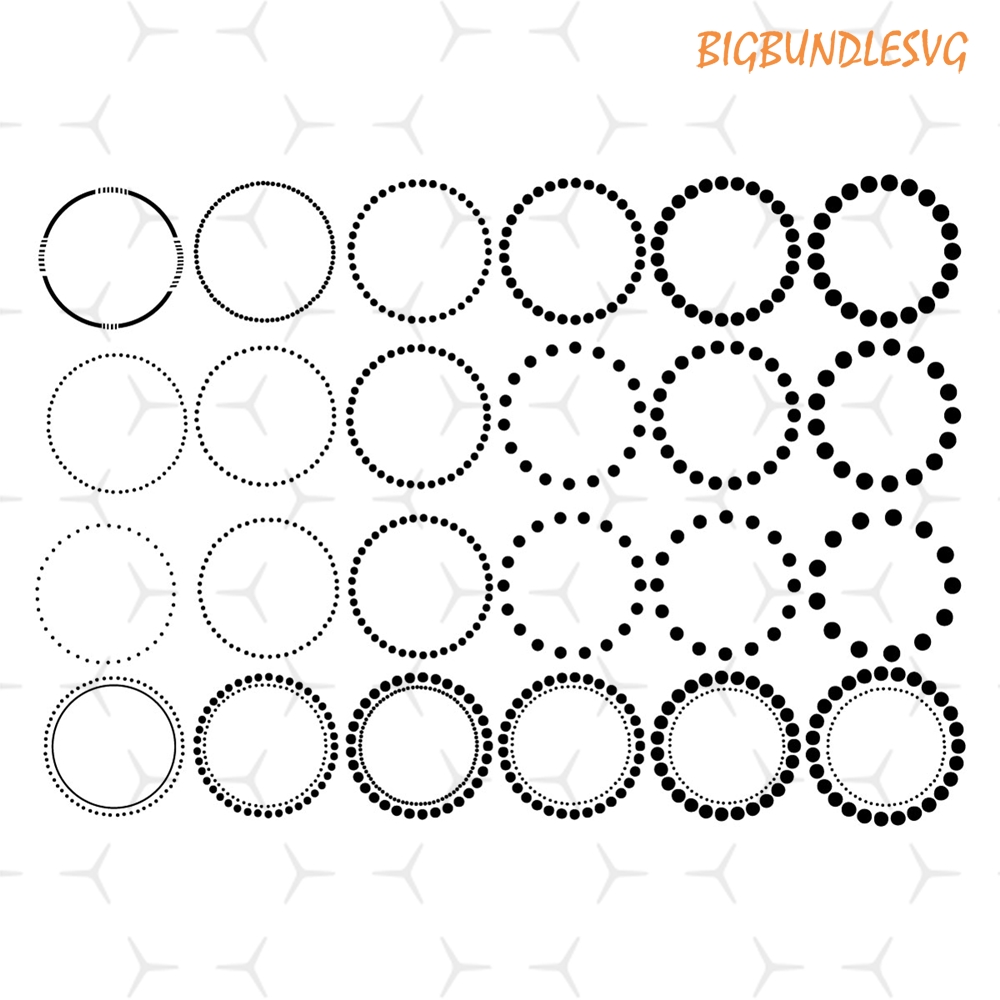 Dotted Circle Svg, Dotted Circle Clipart, Dotted Frame Svg, | Inspire ...