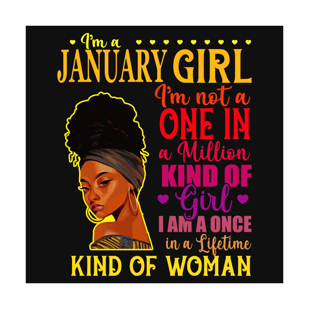 I Am A January Girl Black Woman Svg, Birthday Svg, January S - Inspire ...