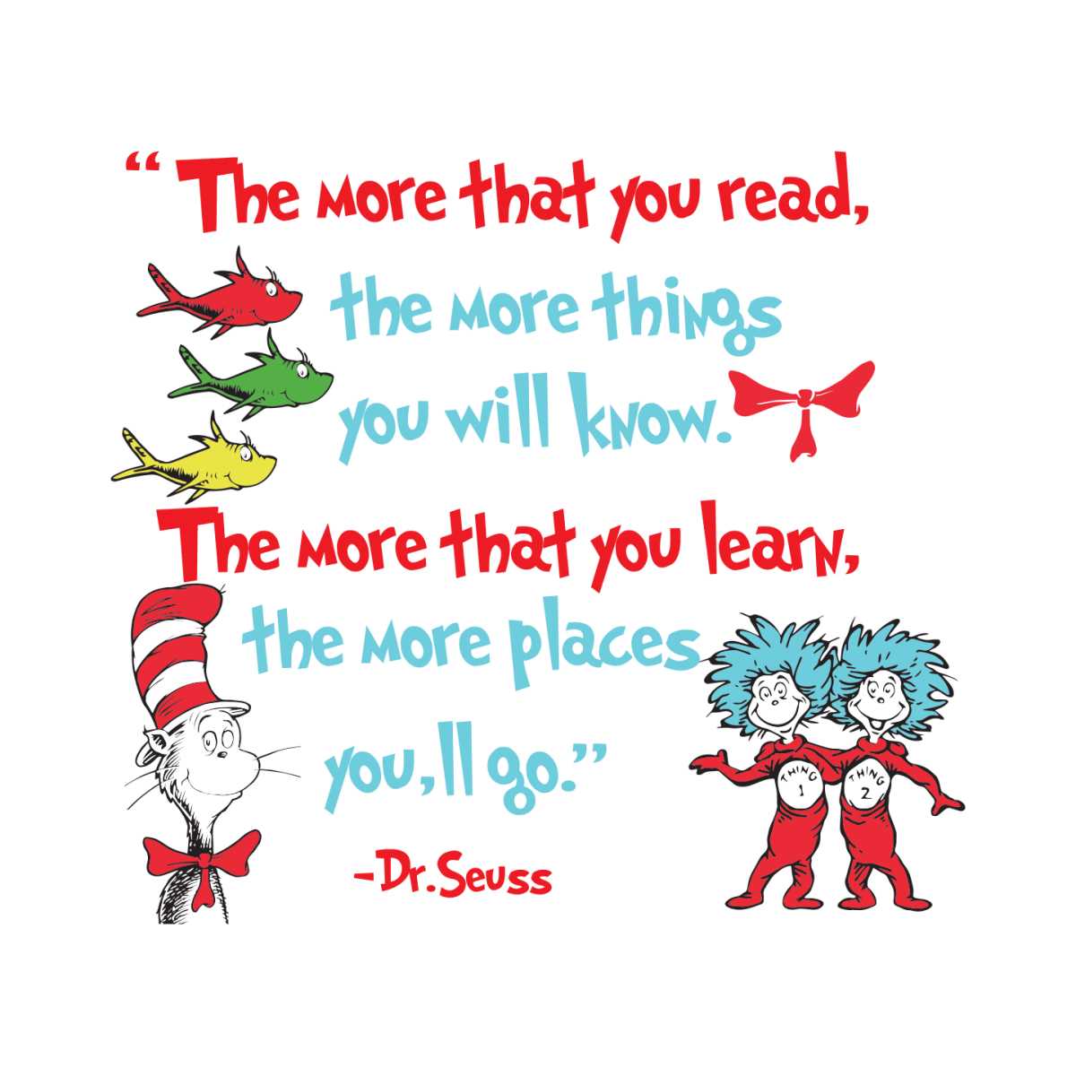 The More That You Read Svg, Dr Seuss Svg, Dr Seuss Vector, R - Inspire ...