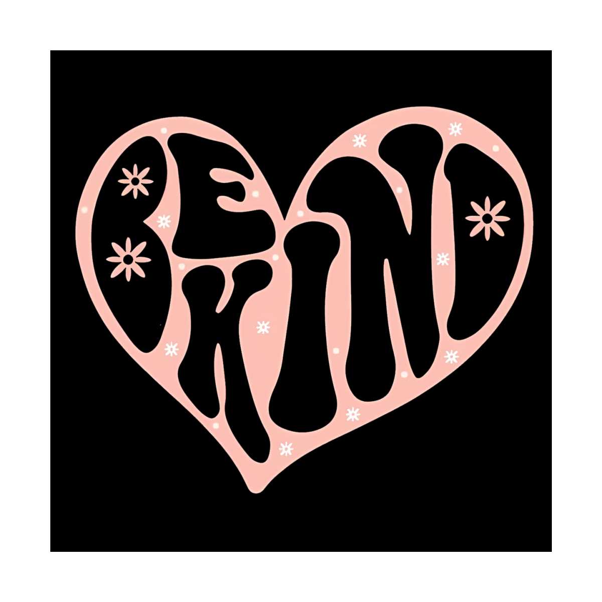 Be Kind Heart png, Floral Heart Kindness Png, Inspirational | Inspire ...