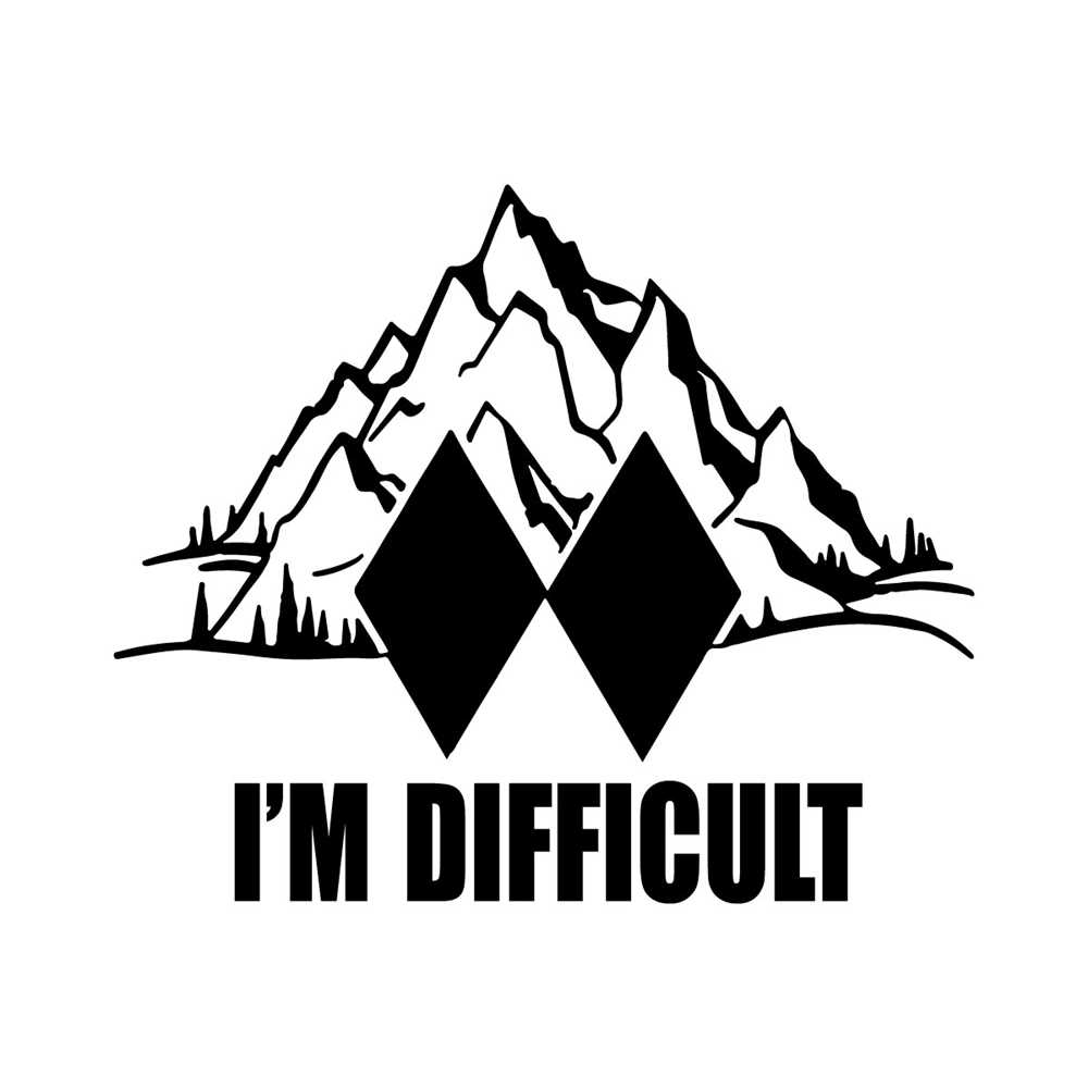 Skiing Im Difficult Black Diamond Mountain Svg Digital File - Inspire ...