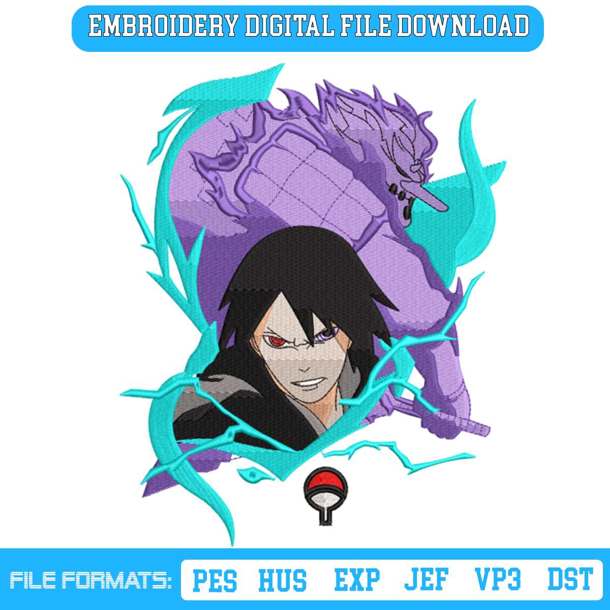 Uchiha Sasuke Monster Anime One Piece Embroidery Design - Inspire Uplift