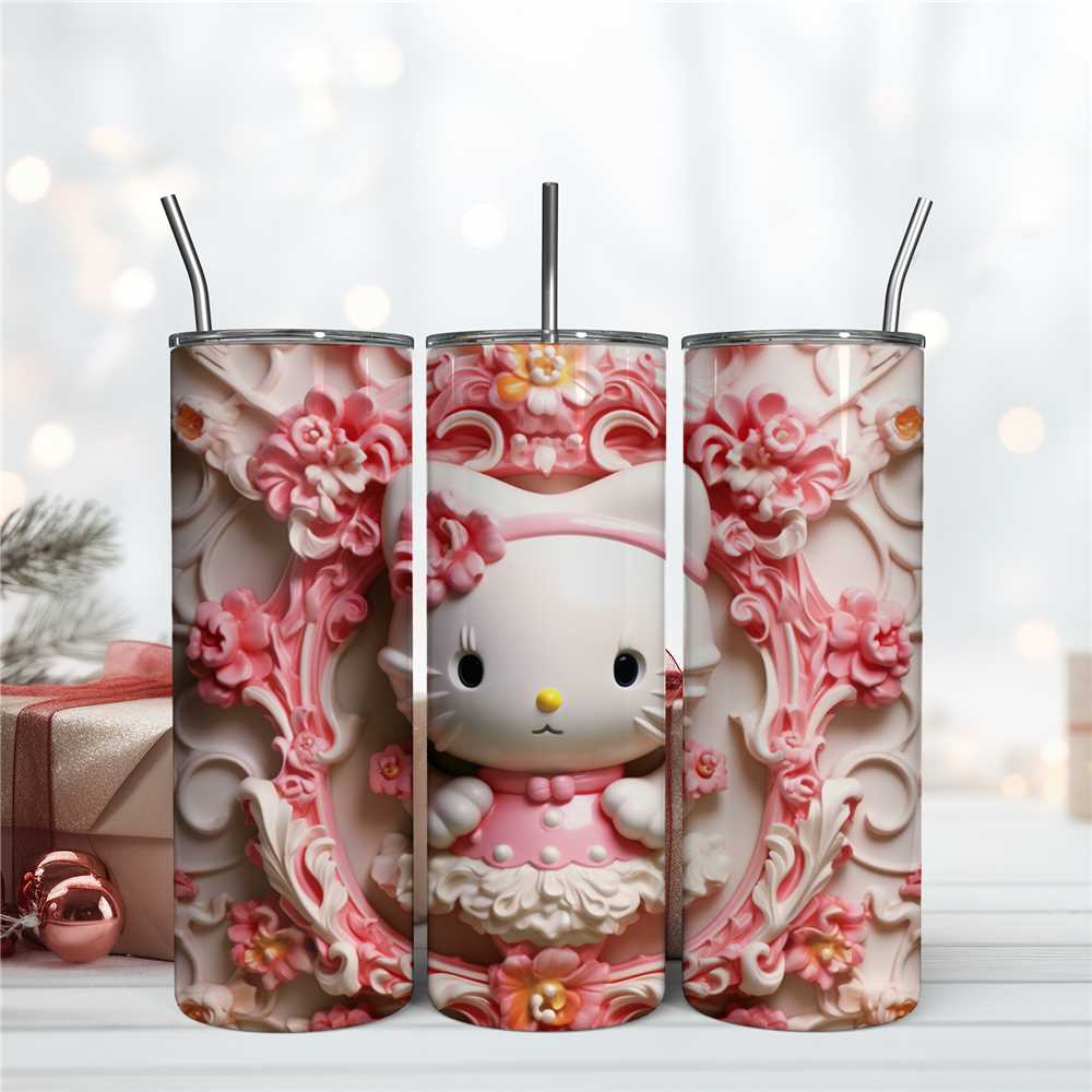 Pinky Hello Kitty Tumbler 20oz Kitty Cat Wrap 20oz | Inspire Uplift