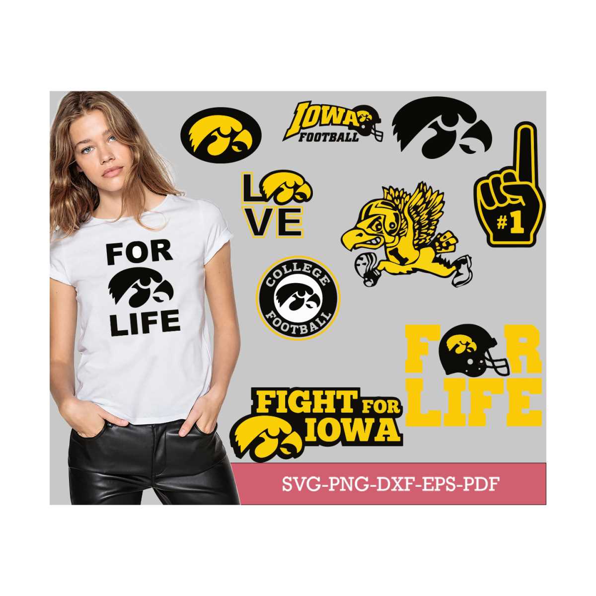 Bundle Iowa Hawkeyes Svg, Bundle Sport Svg, Iowa Hawkeyes Sv | Inspire ...