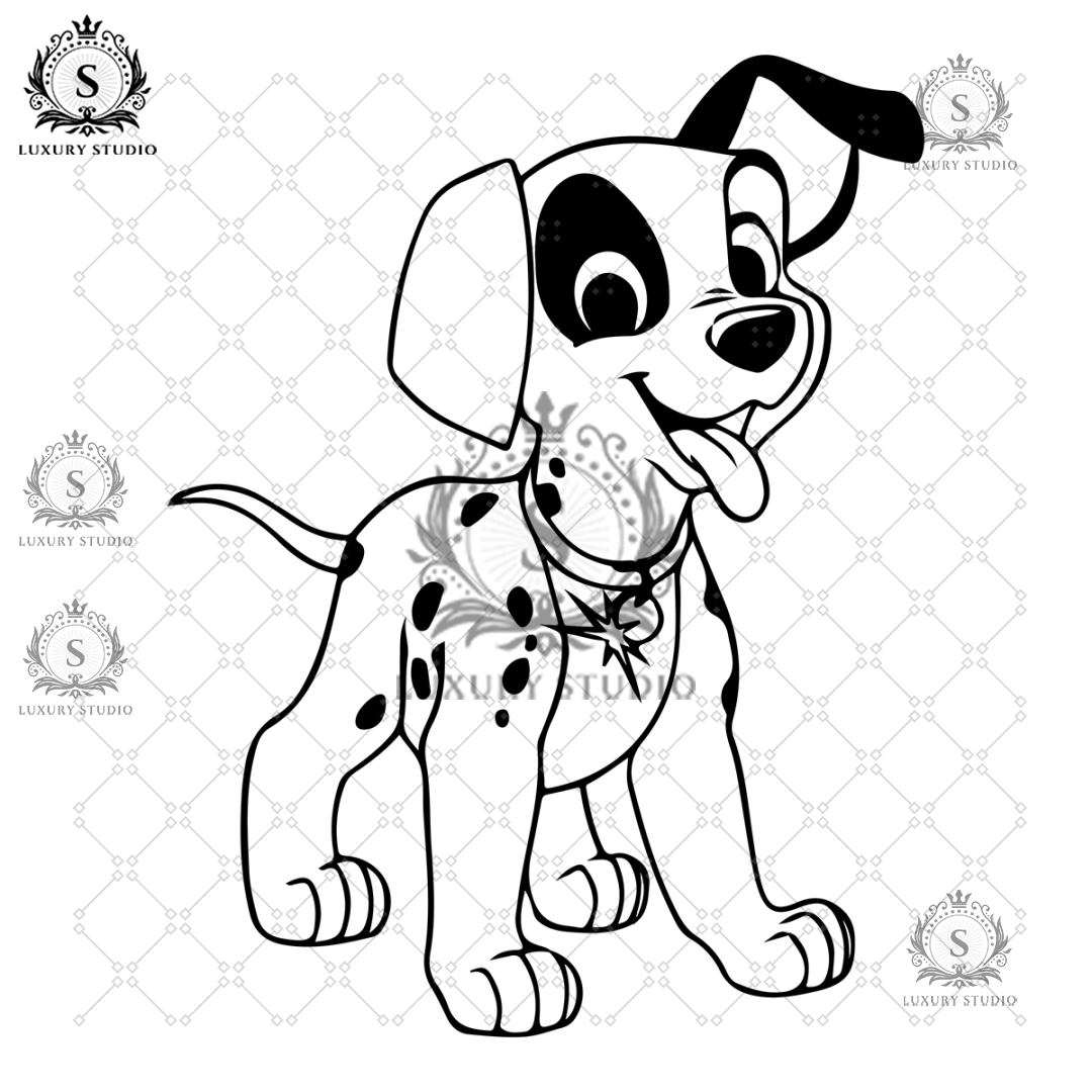 101 dalmatians svg free, outline svg, disney svg, insta | Inspire Uplift