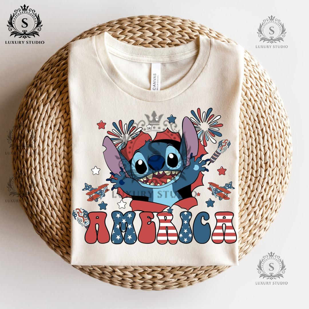 4th of July Stitch PNG, Stitch png, Fourth of July Sublimati | Inspire ...