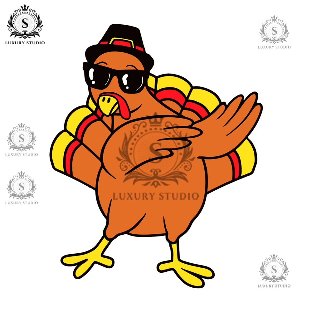 Dabbing Turkey Svg, Thanksgiving Day Svg, Funny Turkey Svg | Inspire Uplift