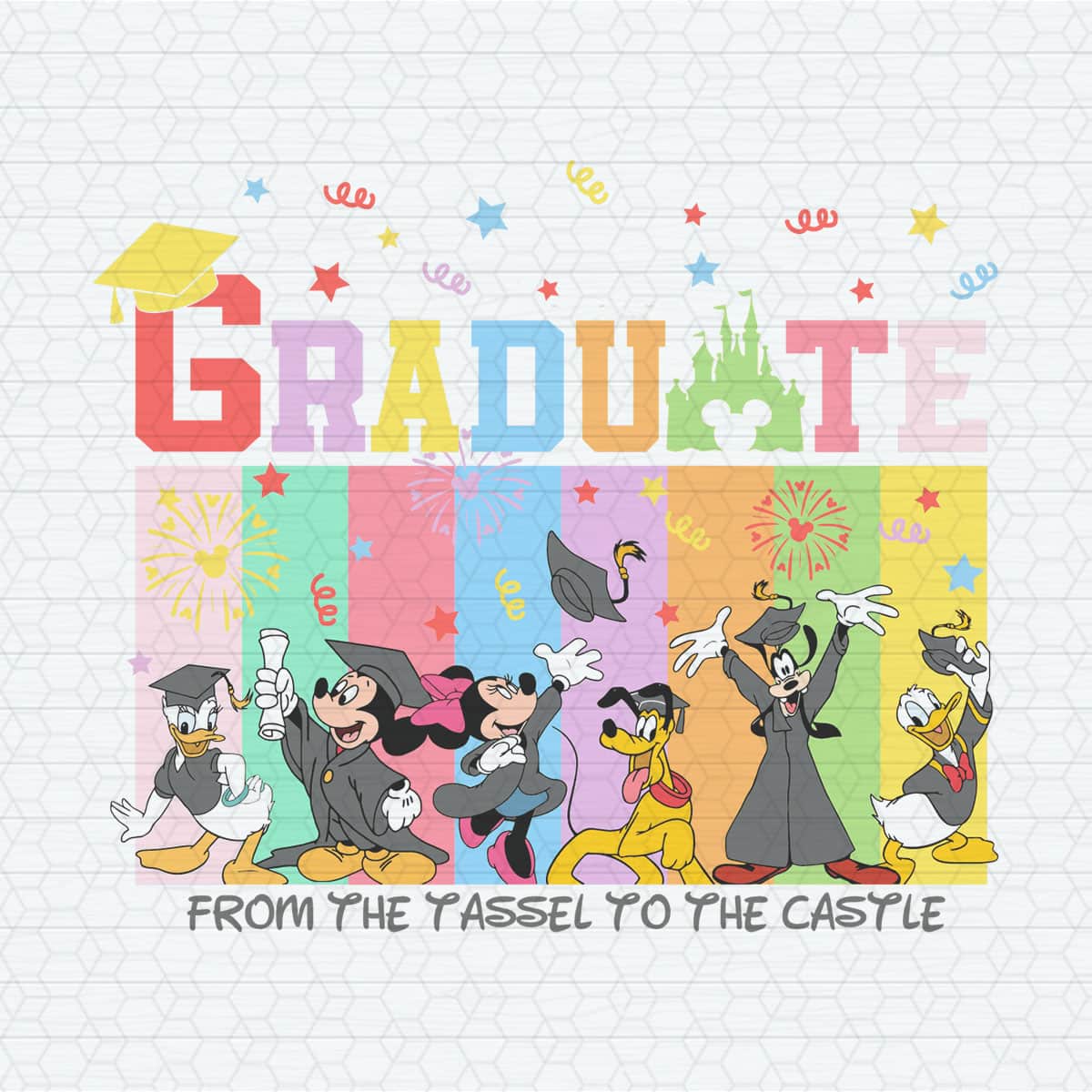 Graduate From The Tassel To The Castle Disney Friends SVG | Inspire Uplift