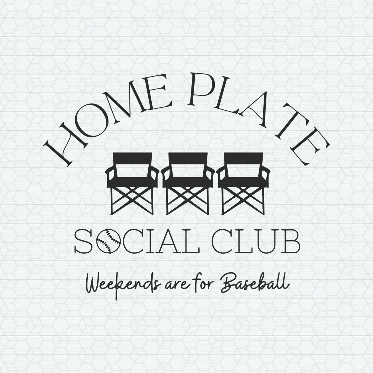 Retro Home Plate Social Club SVG | Inspire Uplift