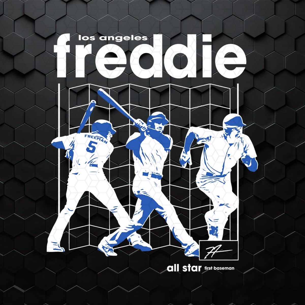 Freddie Freeman Schematics Los Angeles Dodgers SVG | Inspire Uplift