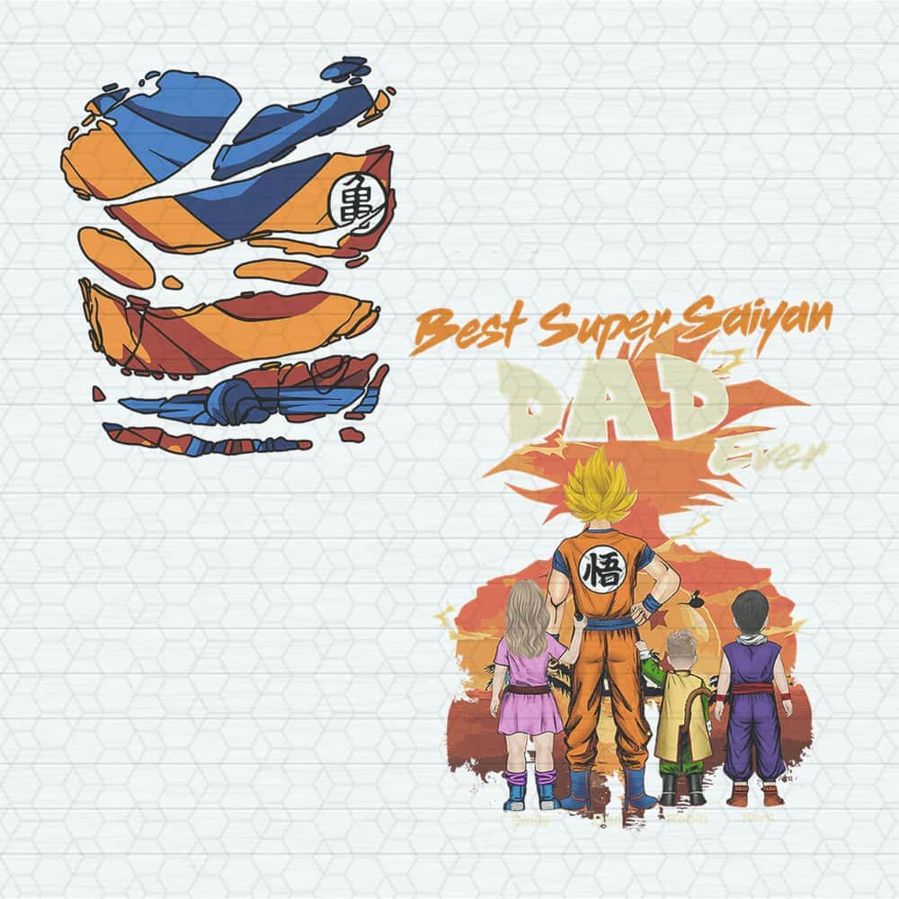 Custom Super Saiyan Dad Ever Dragon Ball PNG | Inspire Uplift