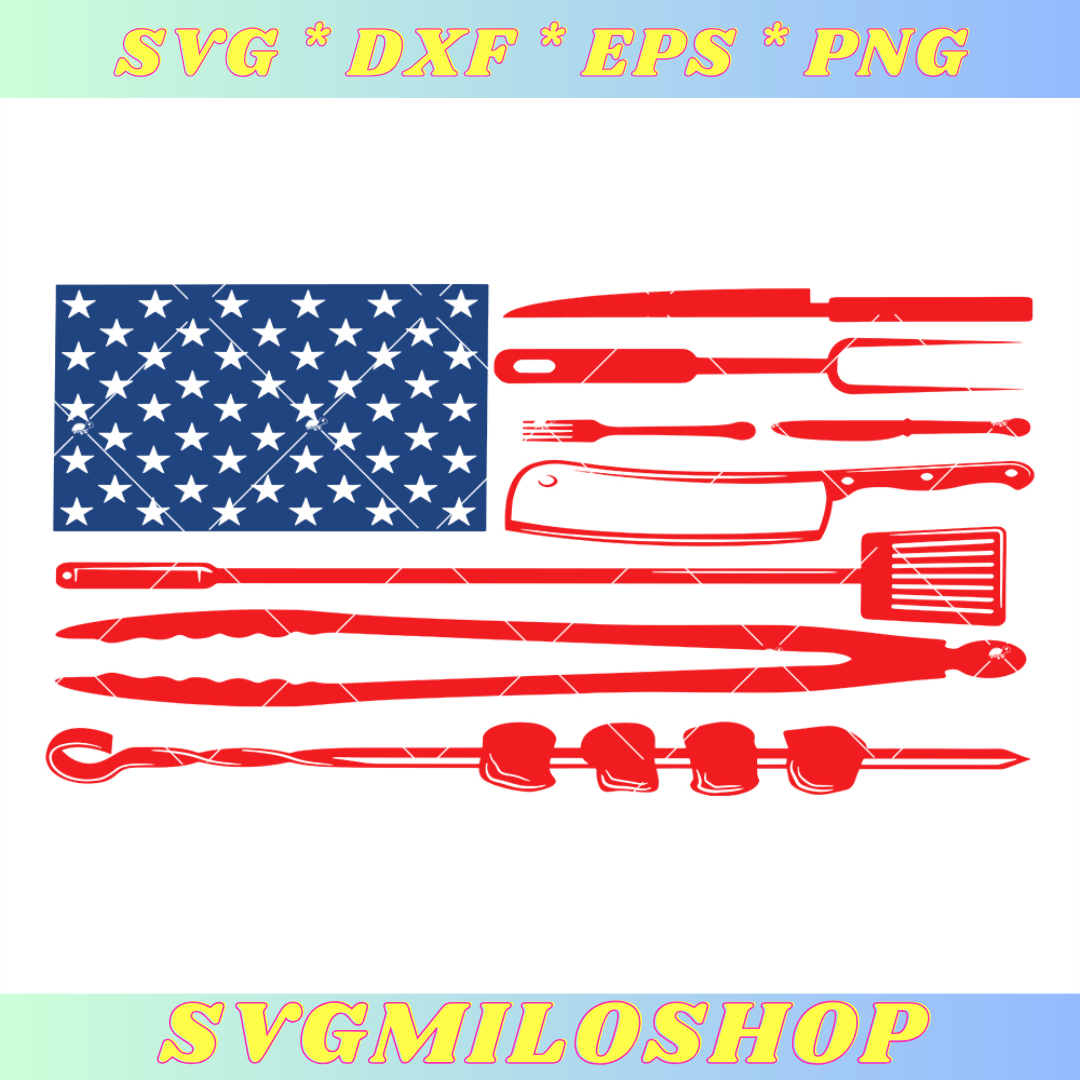 BBQ Flag Svg, Grill Flag Svg, Barbeque Flag Svg, Grilling | Inspire Uplift