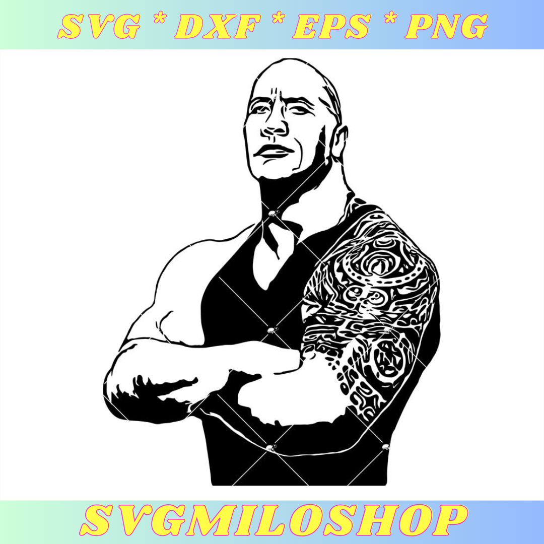 Dwayne Johnson Svg, The Rock Svg, Famous Cast Svg | Inspire Uplift