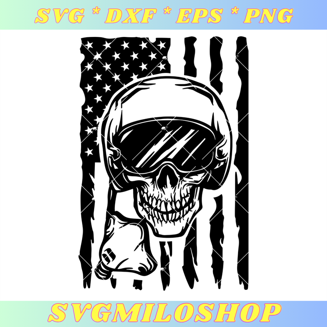 US Fighter Pilot Skull Svg, United States Air Force Svg | Inspire Uplift