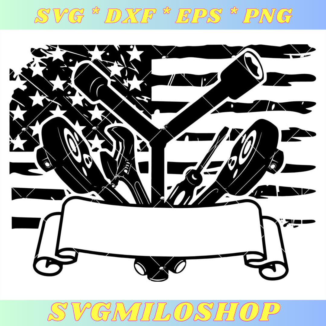 US Flag Mechanic Svg, US Mechanic Logo Svg, Mechanic Dad | Inspire Uplift