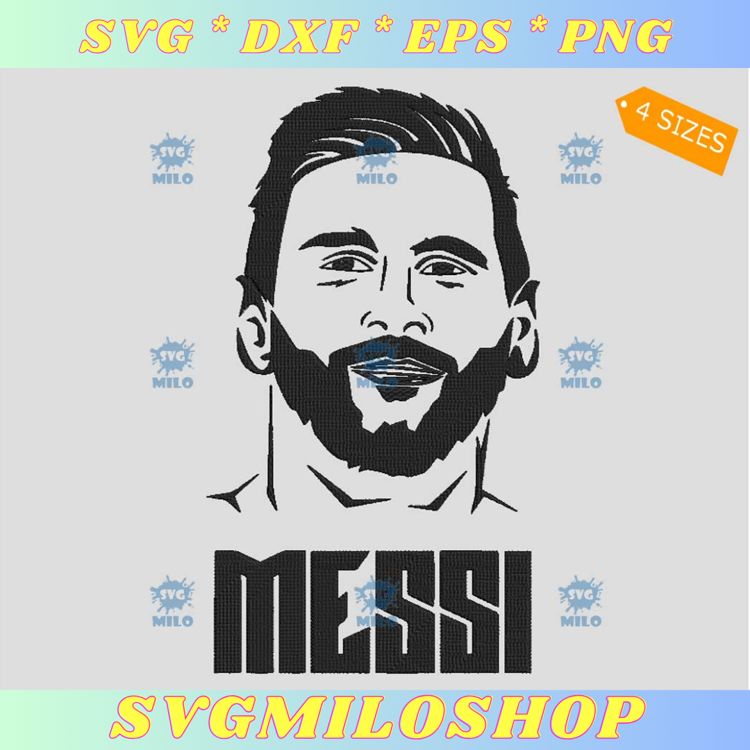 Lionel Messi Embroidery Design Argentina National Football - Inspire Uplift