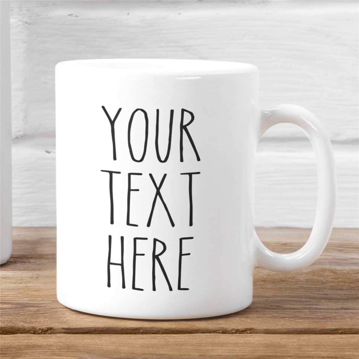Rae Dunn Inspired Font Customized Text Mugs, Personalized Gi | Inspire ...