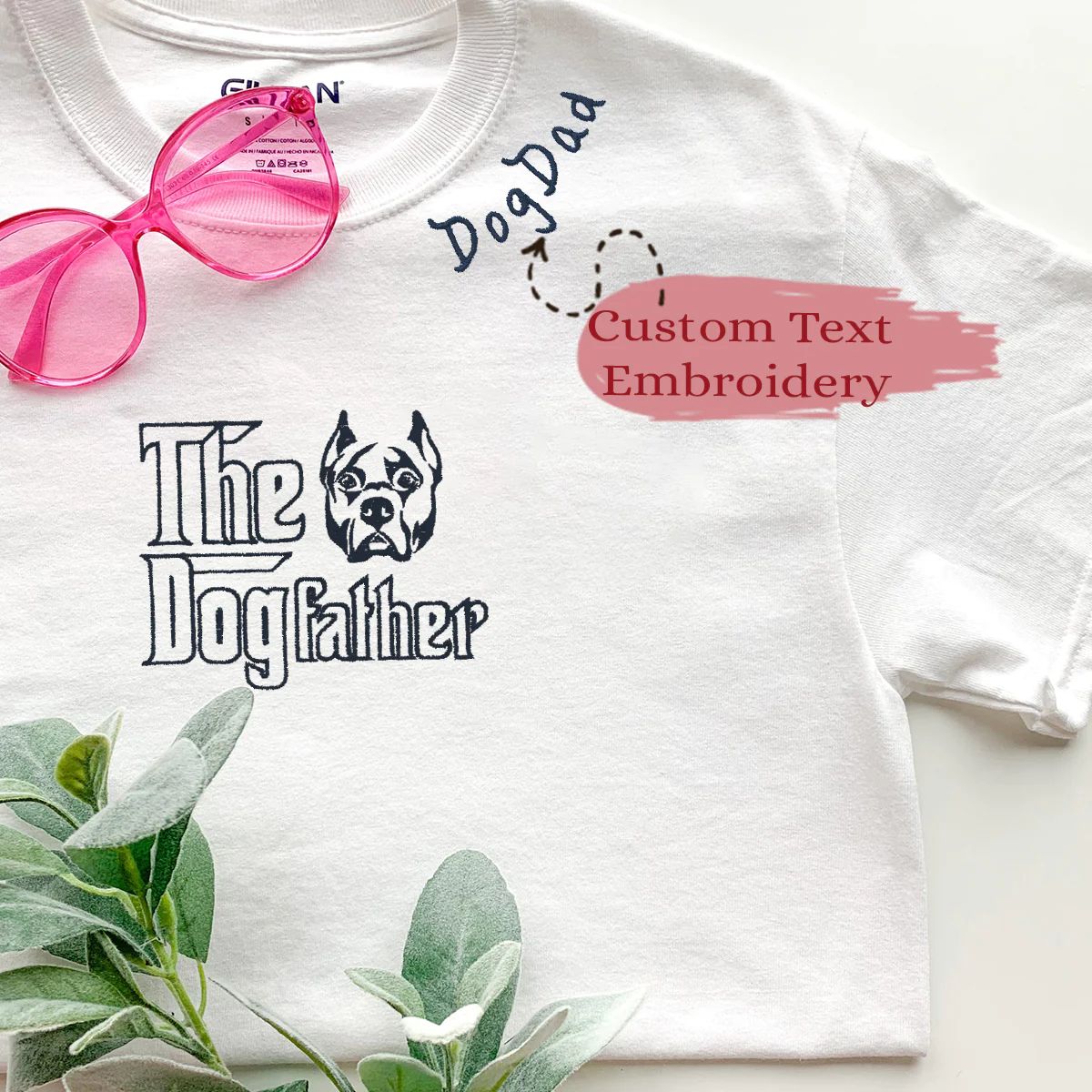 Custom Pitbull Dog Dad Shirt, Personalized The DogFather Shi | Inspire ...