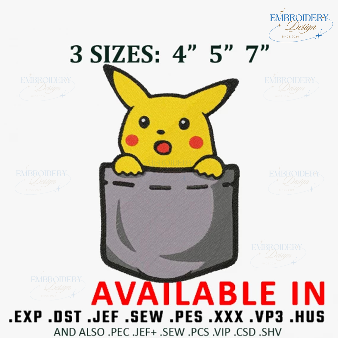 Cute pikachu embroidery design, Embroidered shirt, Anime des | Inspire ...
