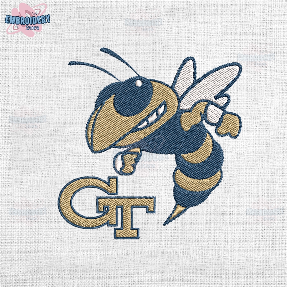 NCAA Georgia Tech Yellow Jackets Logo Embroidery Design | Inspire Uplift