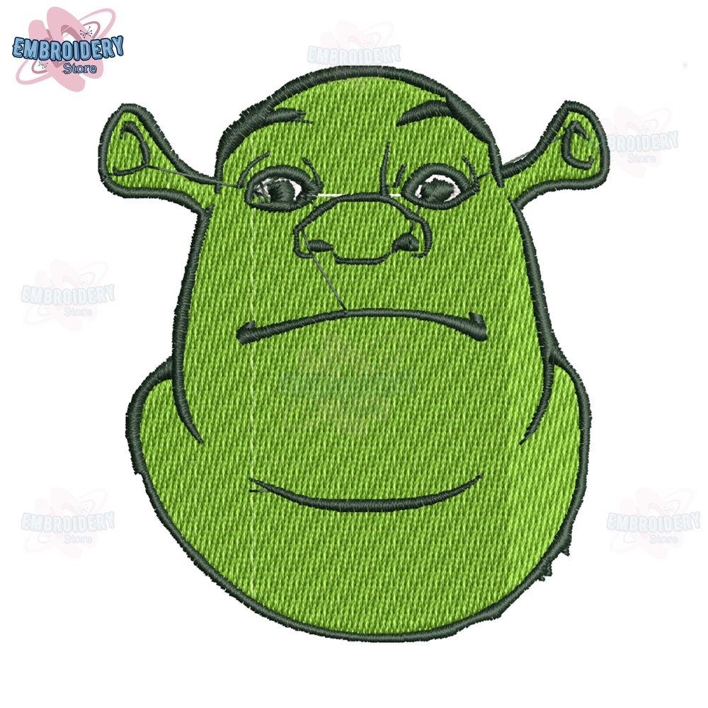 Shrek Head Machine Embroidery Png | Inspire Uplift