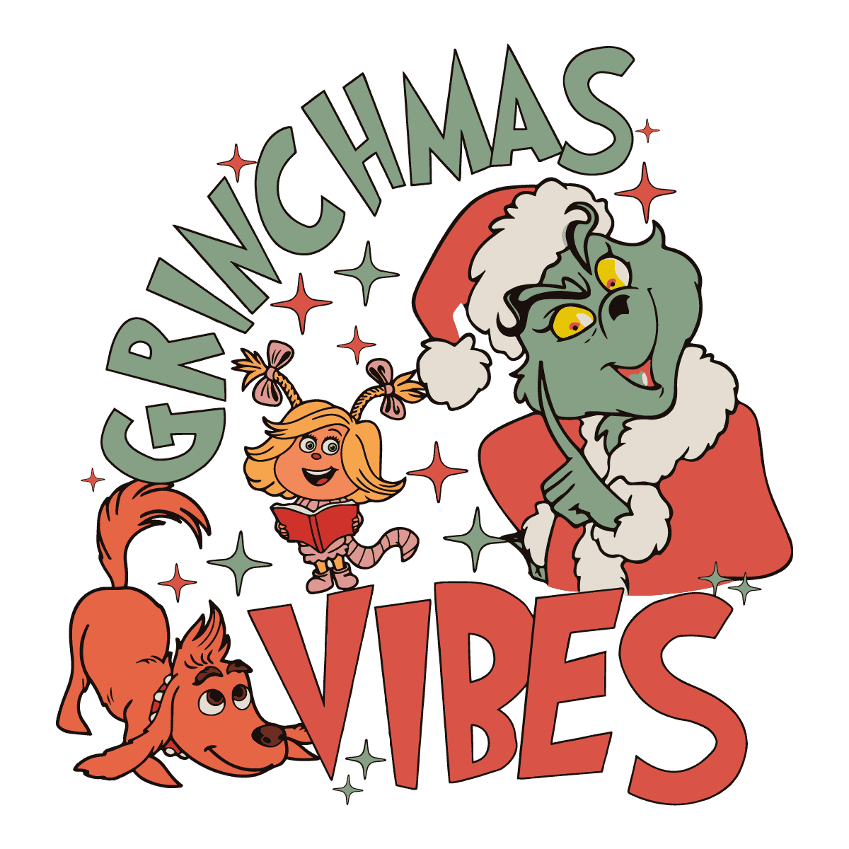 Retro Grinchmas Vibes Santa Cosplay SVG File For Cricut - Inspire Uplift