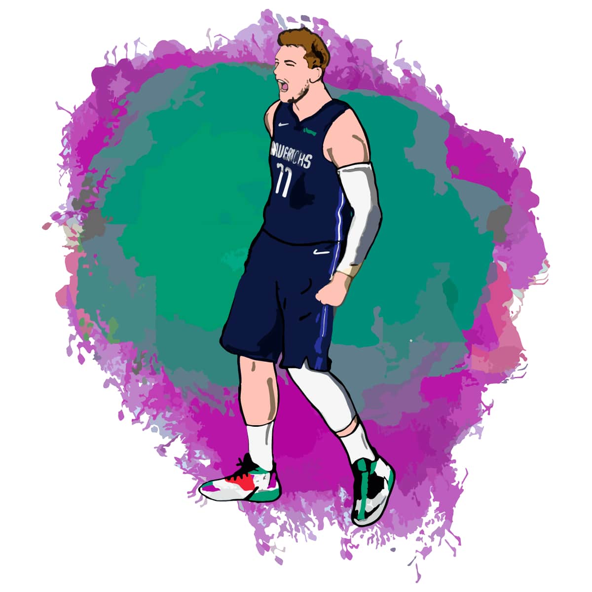 Luka Doncic Illustration By Cousscards 2316 SVG Nba Gift For | Inspire ...