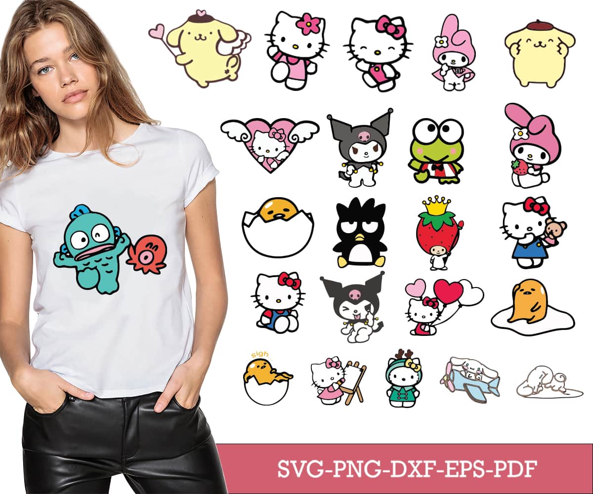 Hello Kitty Bundle SVG Bundle Logo SVG Hello Kitty SVG Brand | Inspire ...