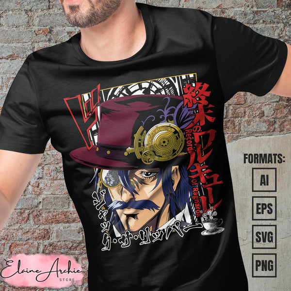 Premium Jack The Ripper Record Of Ragnarok Anime Vector T-sh | Inspire ...