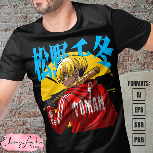Premium Tokyo Revengers Anime Vector T-shirt Design Template | Inspire ...