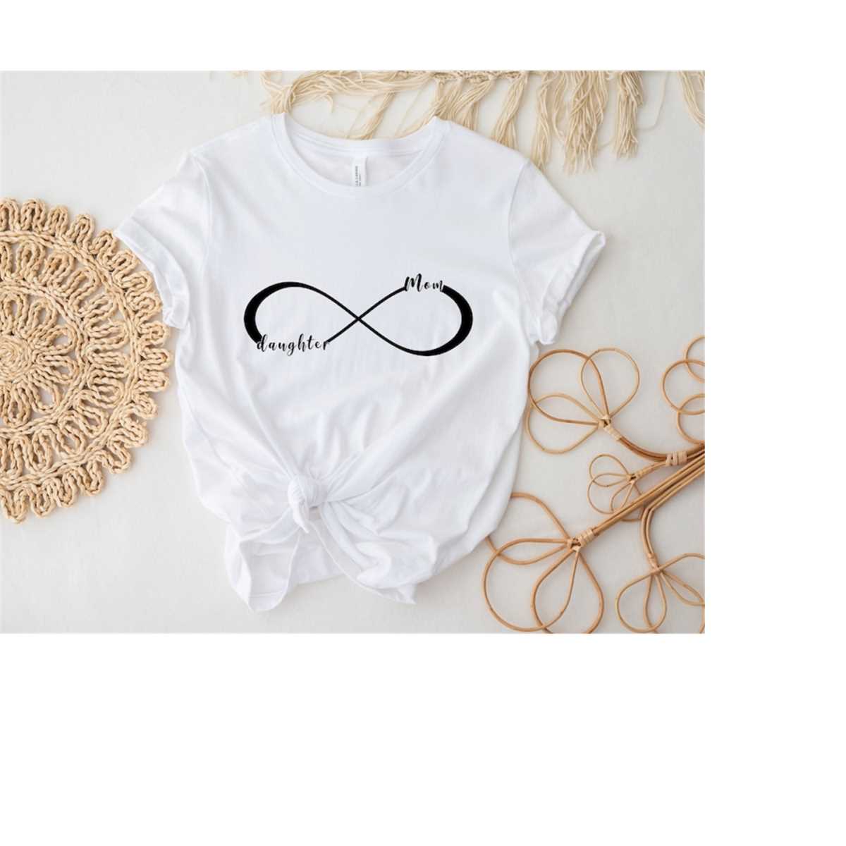 Mom And Daughter Shirt, Infinity Symbol Shirt, Mother Shirt, | Inspire Uplift