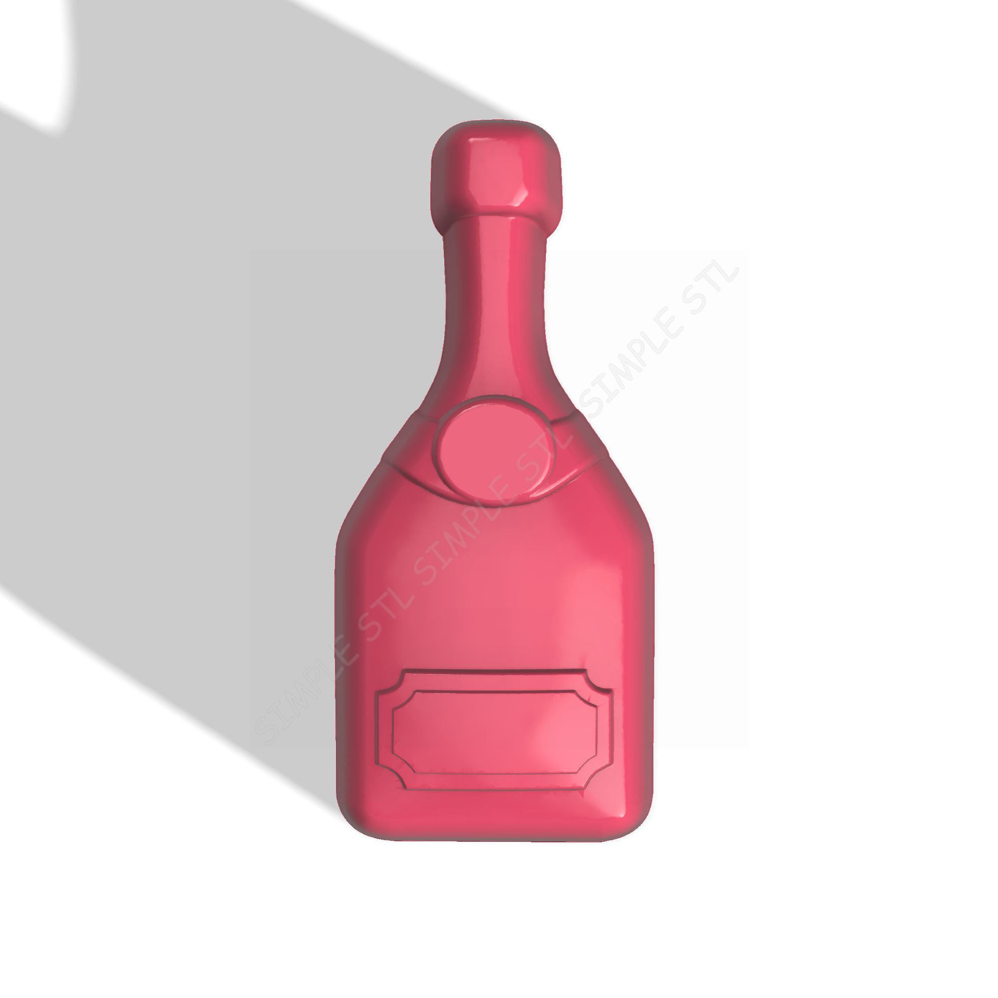 Champagne bottle stl FILE for vacuum forming and 3D printing - Inspire ...